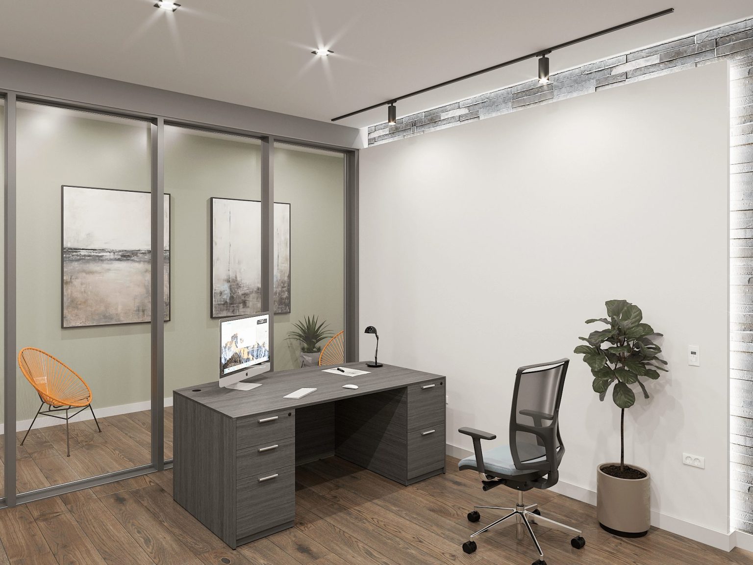 i5 Industries Bow Front Desk with Full Size Storage Pedestals – Systems ...