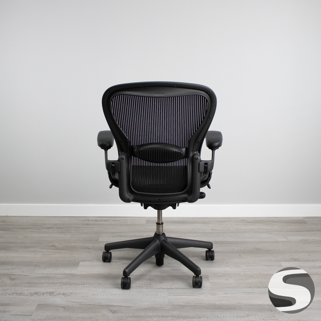 Herman Miller Aeron Fully Adjustable Size C Black (Tab, Lumbar)