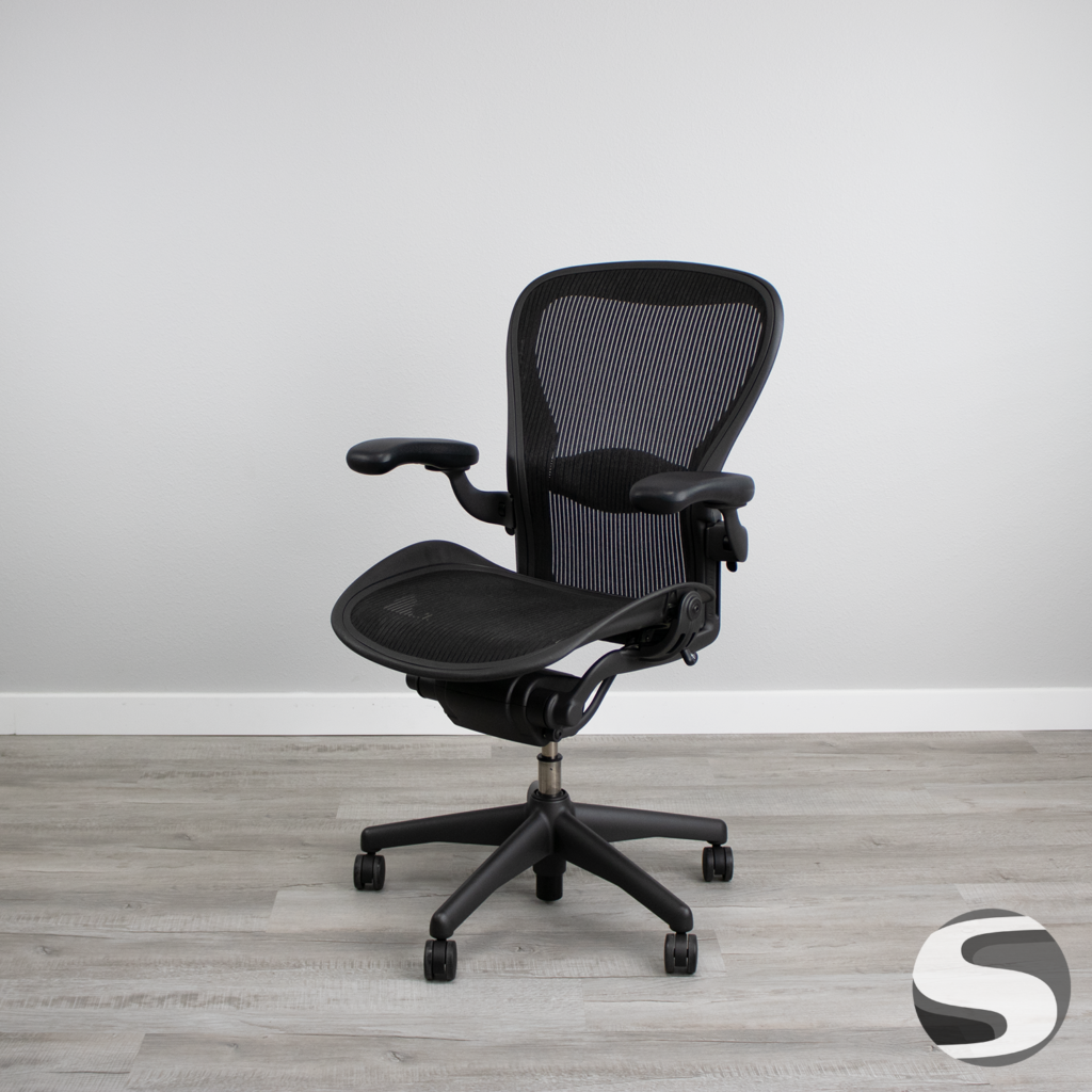 Herman Miller Aeron Fully Adjustable Size C Black (Tab, Lumbar)