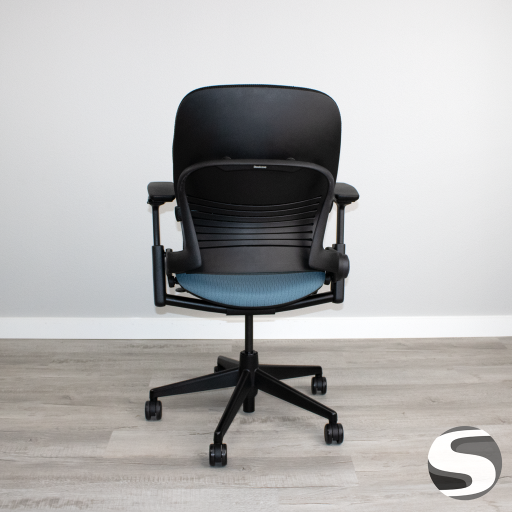 Steelcase Leap V2 3D Mesh Black and Sky Blue Fully Adjustable