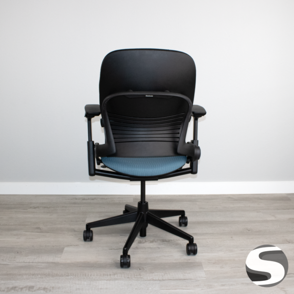Steelcase Leap V2 3D Mesh Black and Sky Blue Fully Adjustable
